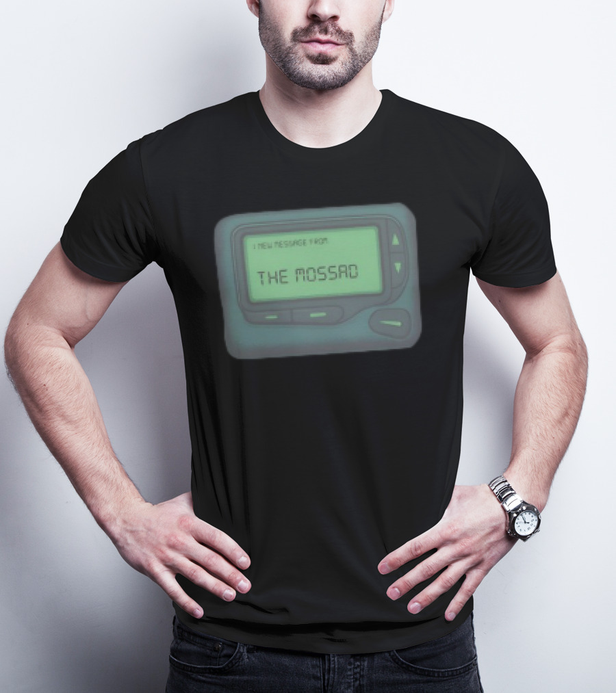 Message From The Mossad Pager Style Display T-Shirt