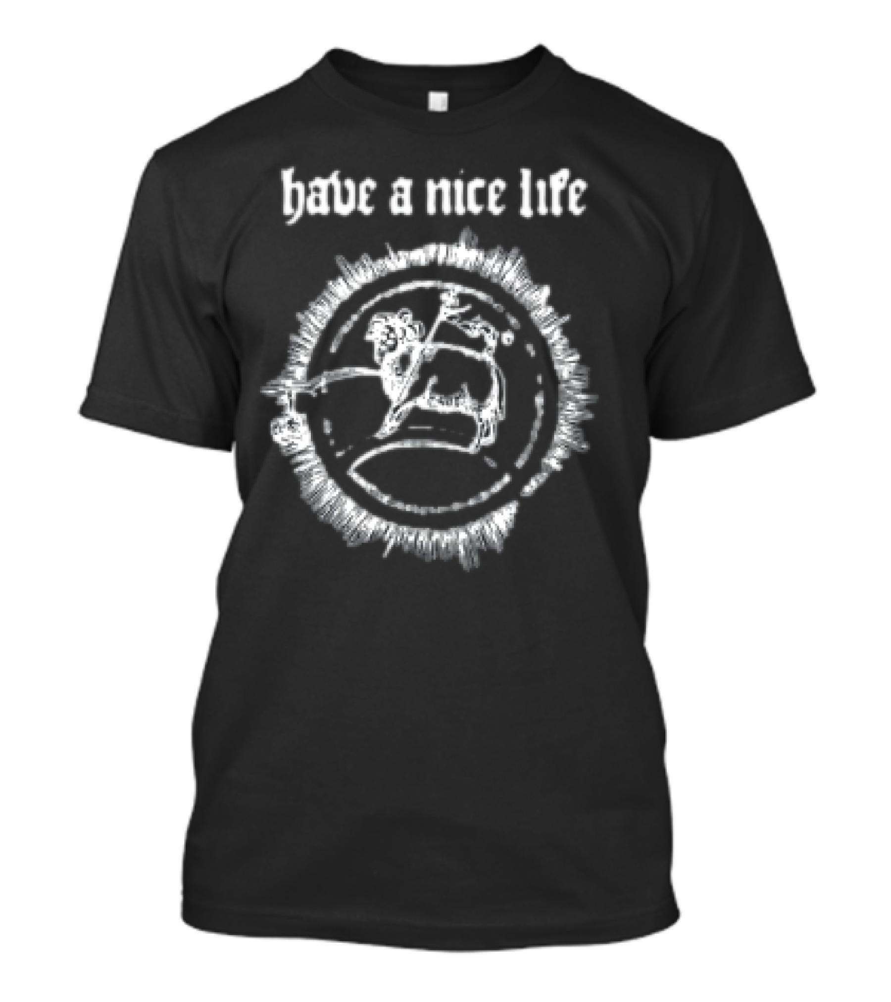 The Flenser Have A Nice Life Goat Circle Design T-Shirt
