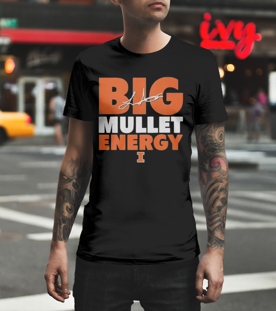 Big Mullet Energy Luke Altmyer University Of Illinois Signature T-Shirt
