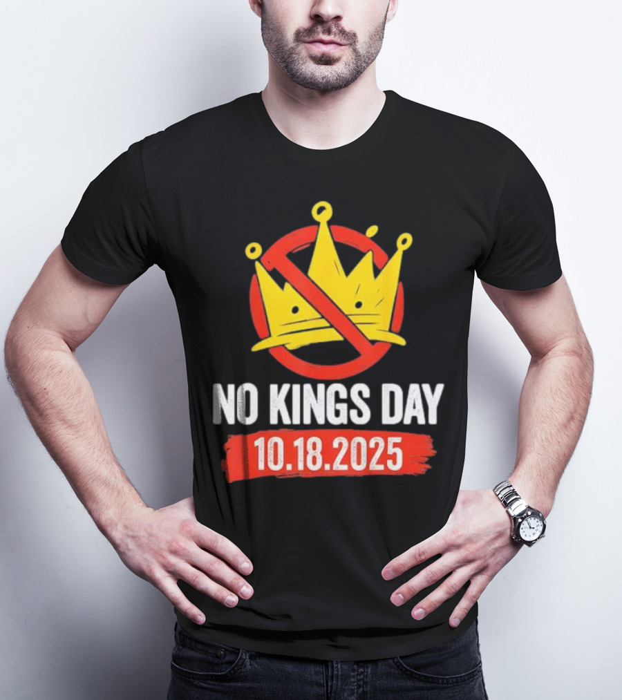 No Kings Day 10.18.2025 Crown Symbol T-Shirt