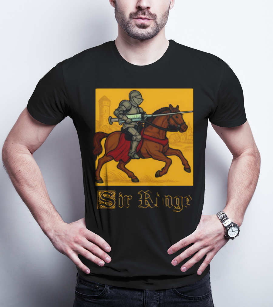 Orbital Sir Ringe Knight On Horse With Syringe Lance T-Shirt