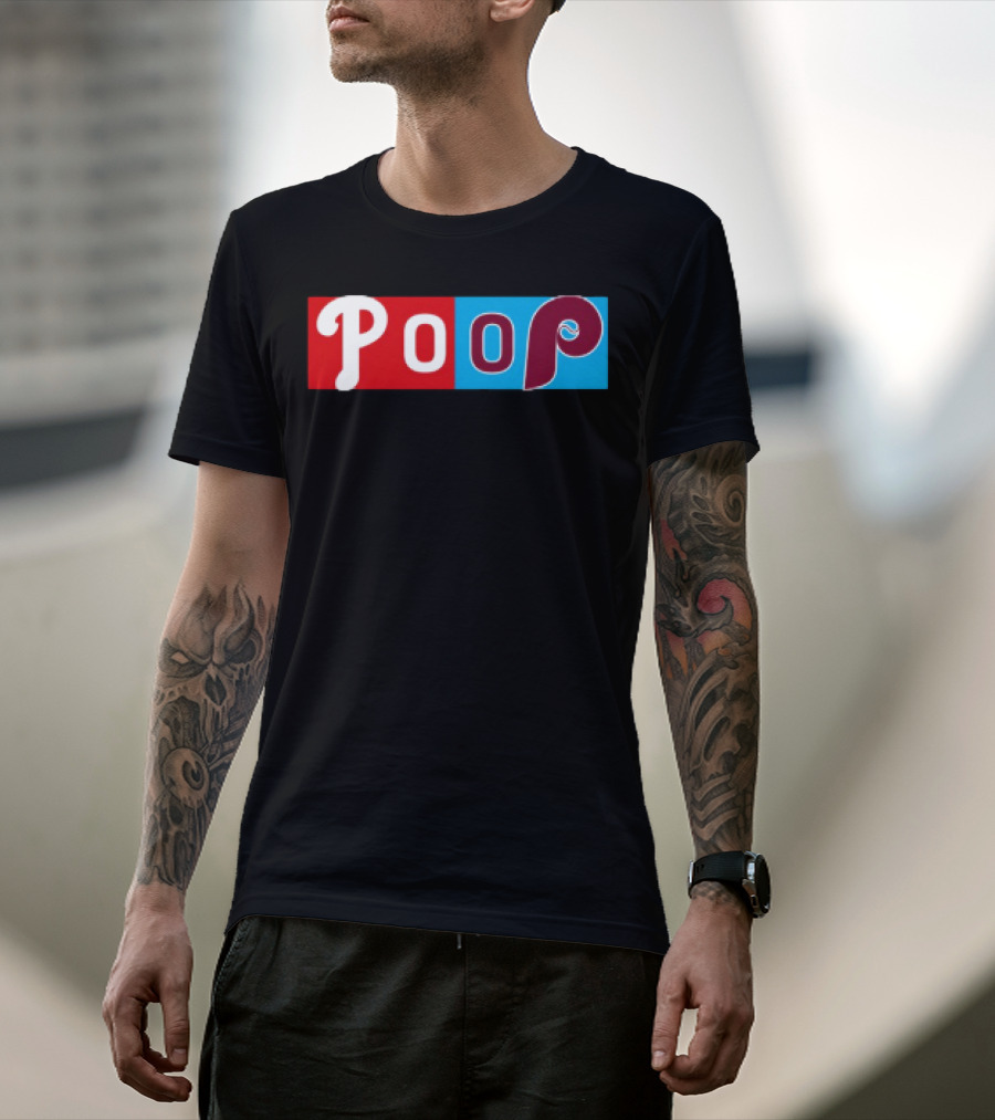 Philadelphia Baseball Parody Poop Game T-Shirt