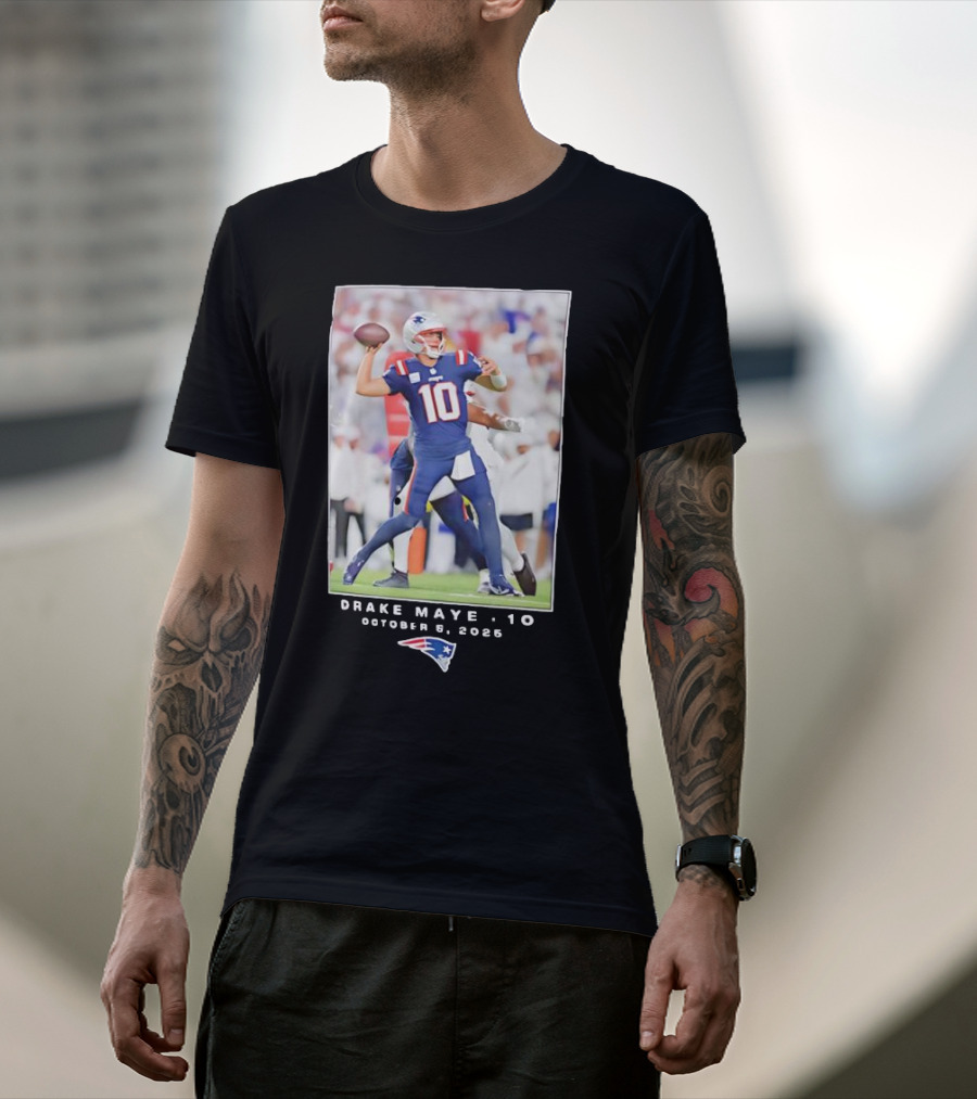 New England Patriots NFL Drake Maye 10 October 5 2025 T-Shirt