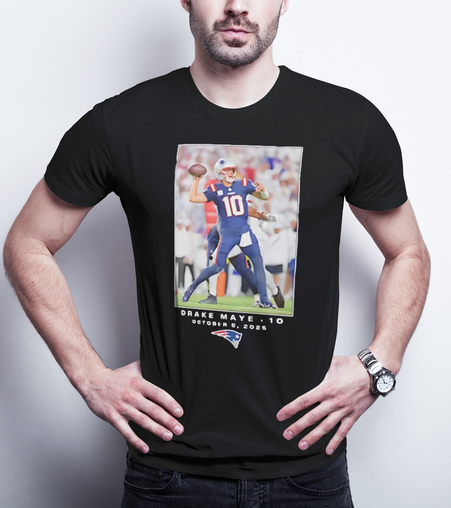 New England Patriots NFL Drake Maye 10 October 5 2025 T-Shirt