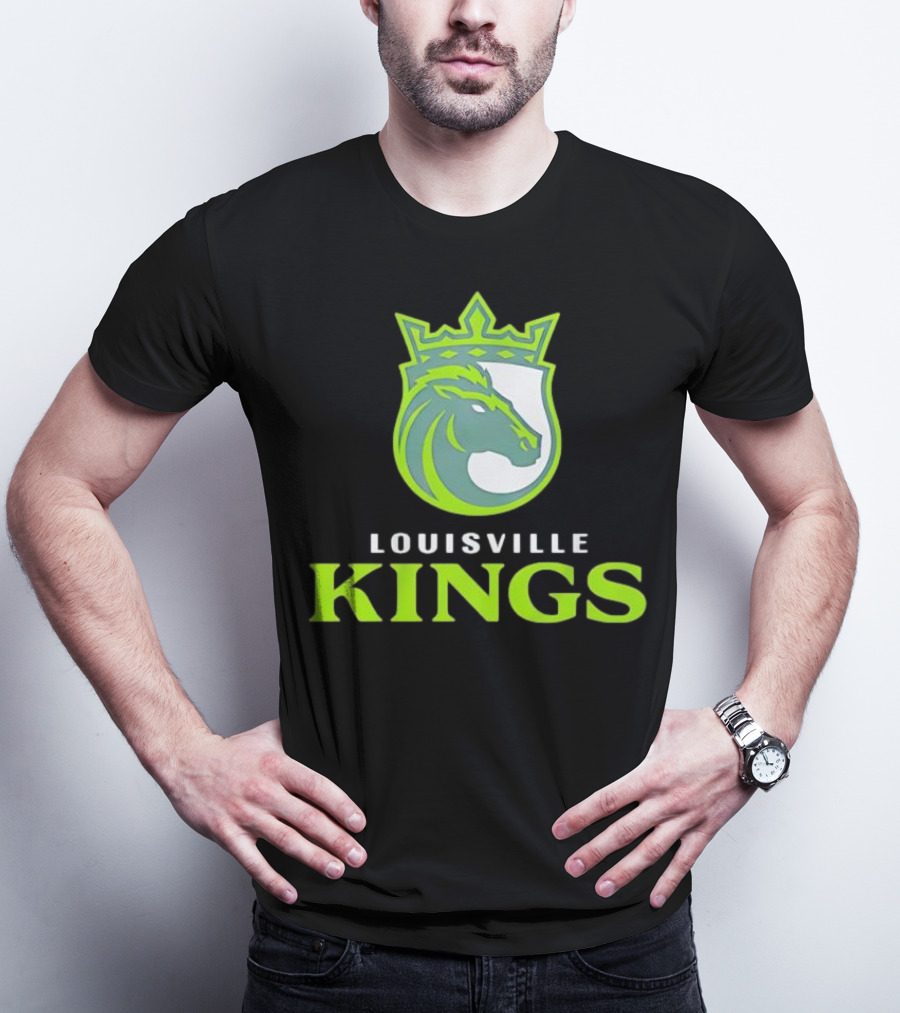 Louisville Kings Horse Emblem With Crown Branding T-Shirt