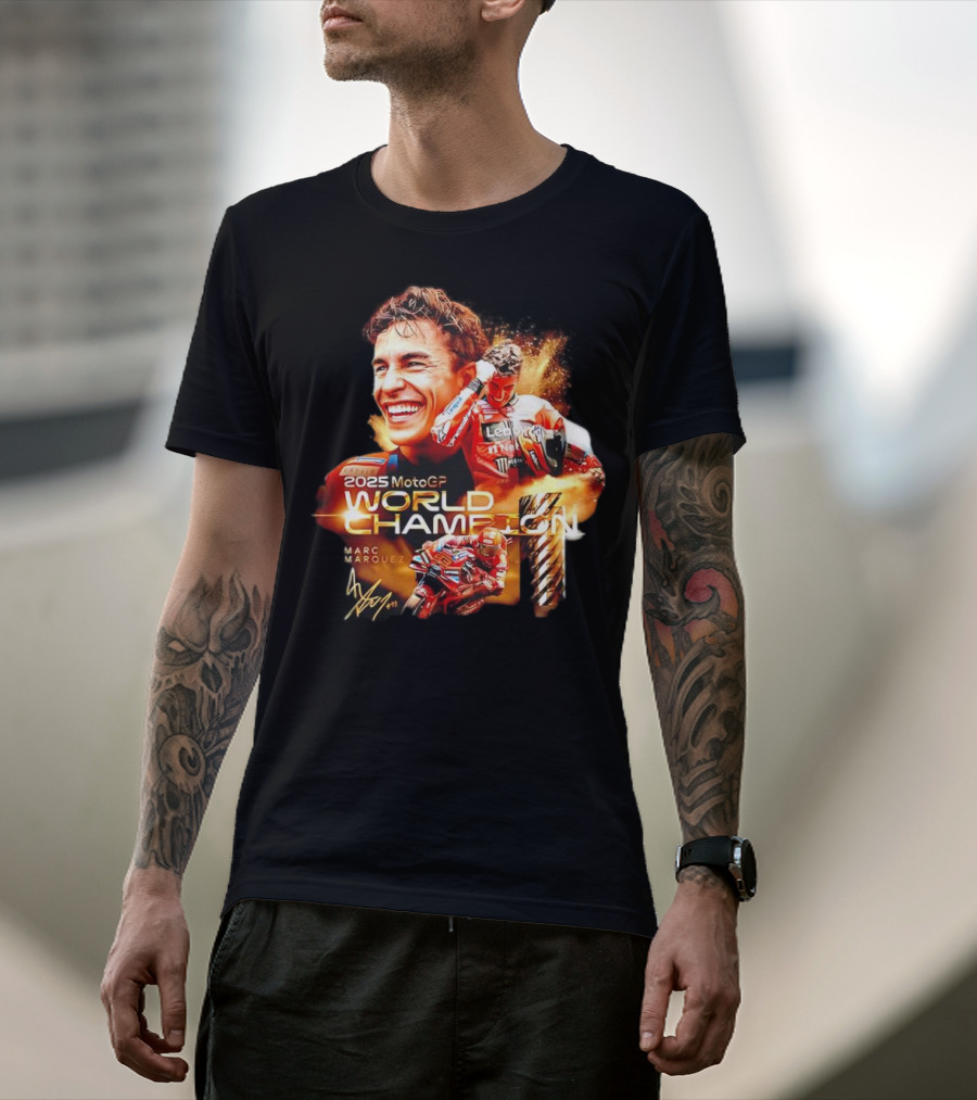2025 MotoGP World Champion Marc Márquez Signature T-Shirt