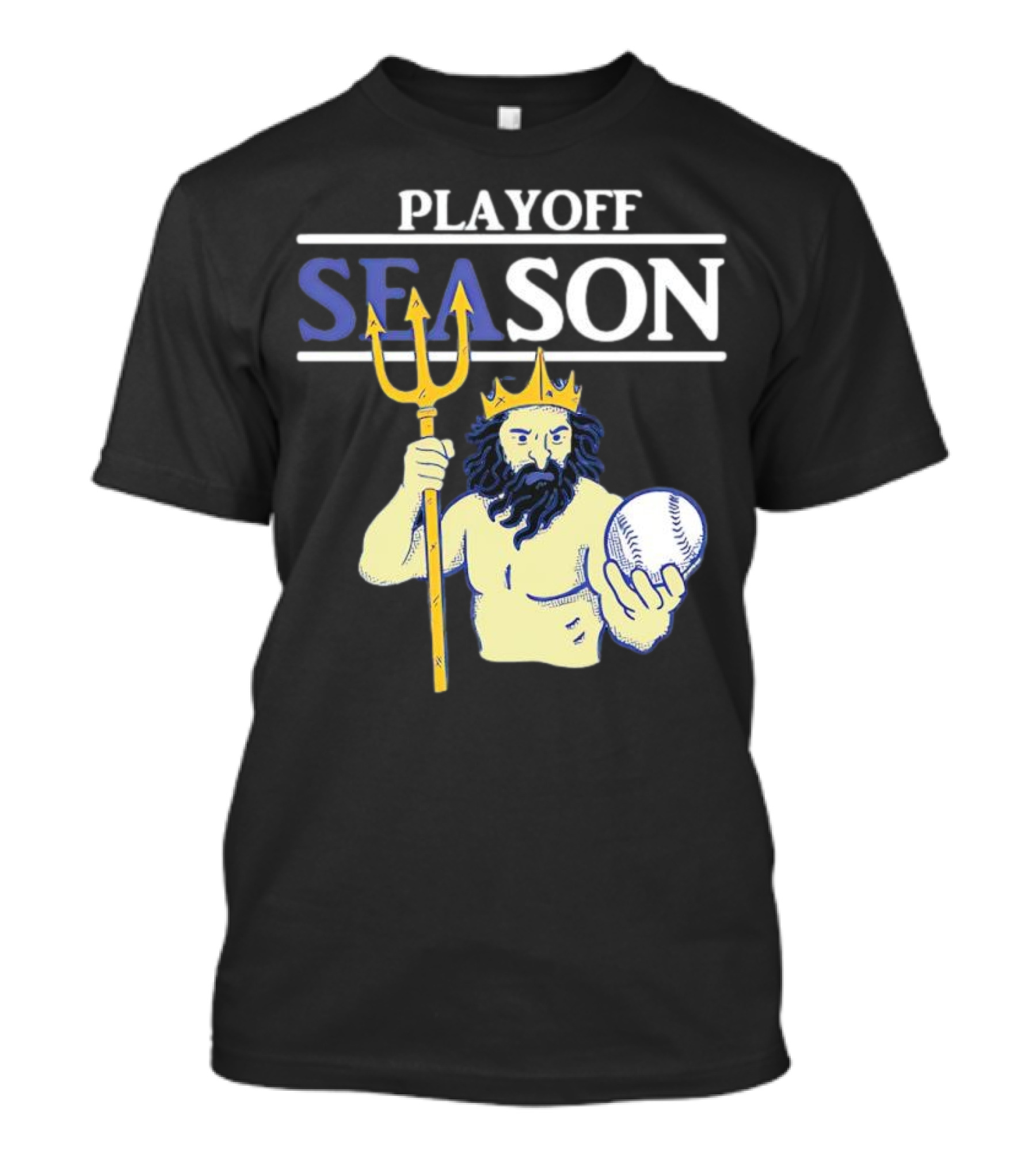 Seattle Mariners Playoff Season Poseidon Baseball Trident T-Shirt