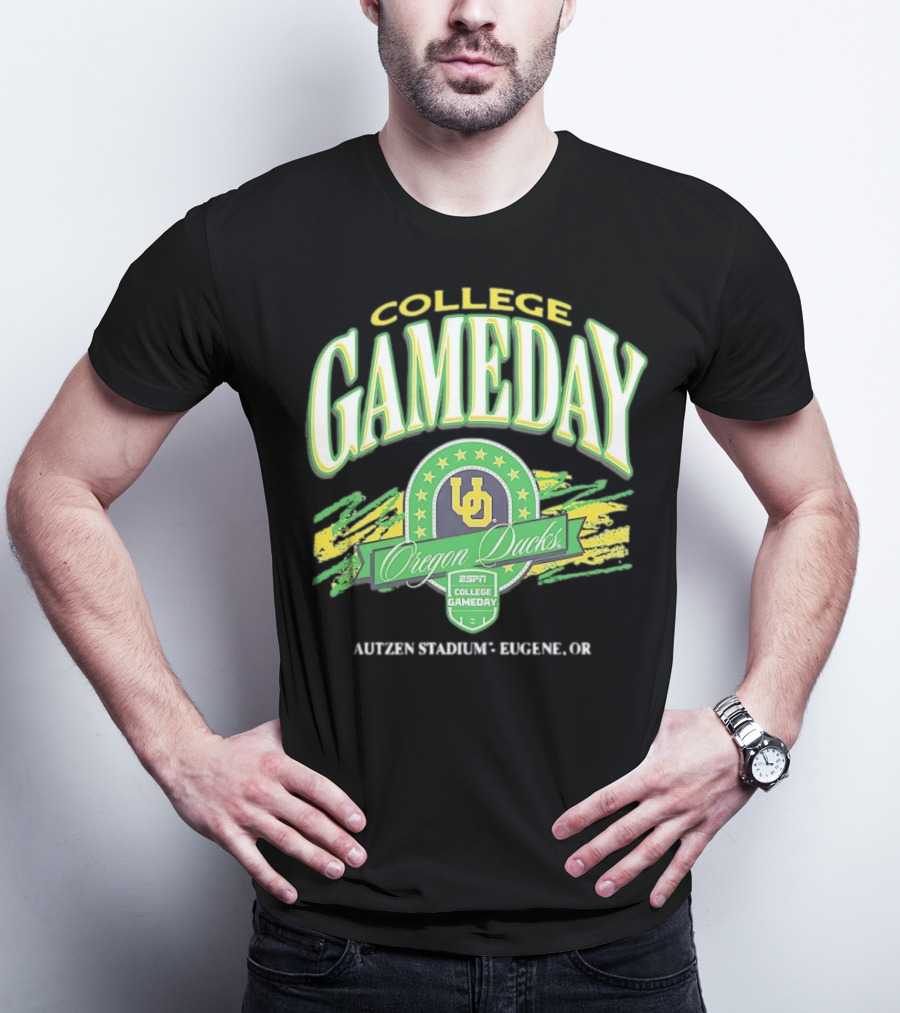 College GameDay Oregon Ducks ESPN Autzen Stadium Eugene OR T-Shirt