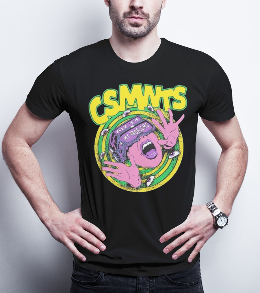 CSMNTS Alt F4 My Problems Trippy Sci-Fi Pop Art T-Shirt