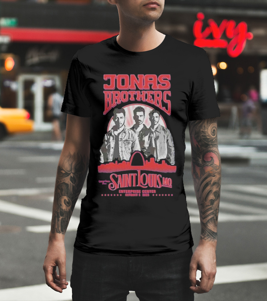 Jonas Brothers Concert Saint Louis MO Enterprise Center October 8 2025 T-Shirt