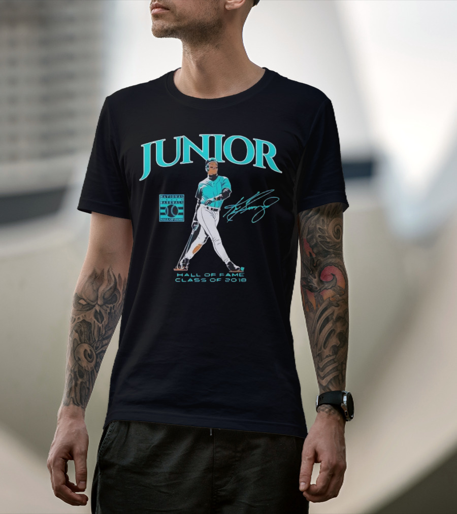Ken Griffey Jr Junior National Baseball Hall Of Fame Class Of 2016 Signature T-Shirt