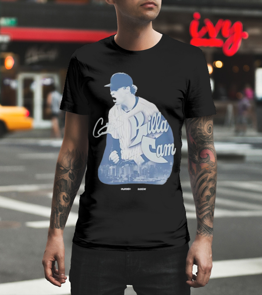 Killa Cam New York Yankees Cityscape Pitcher Style T-Shirt