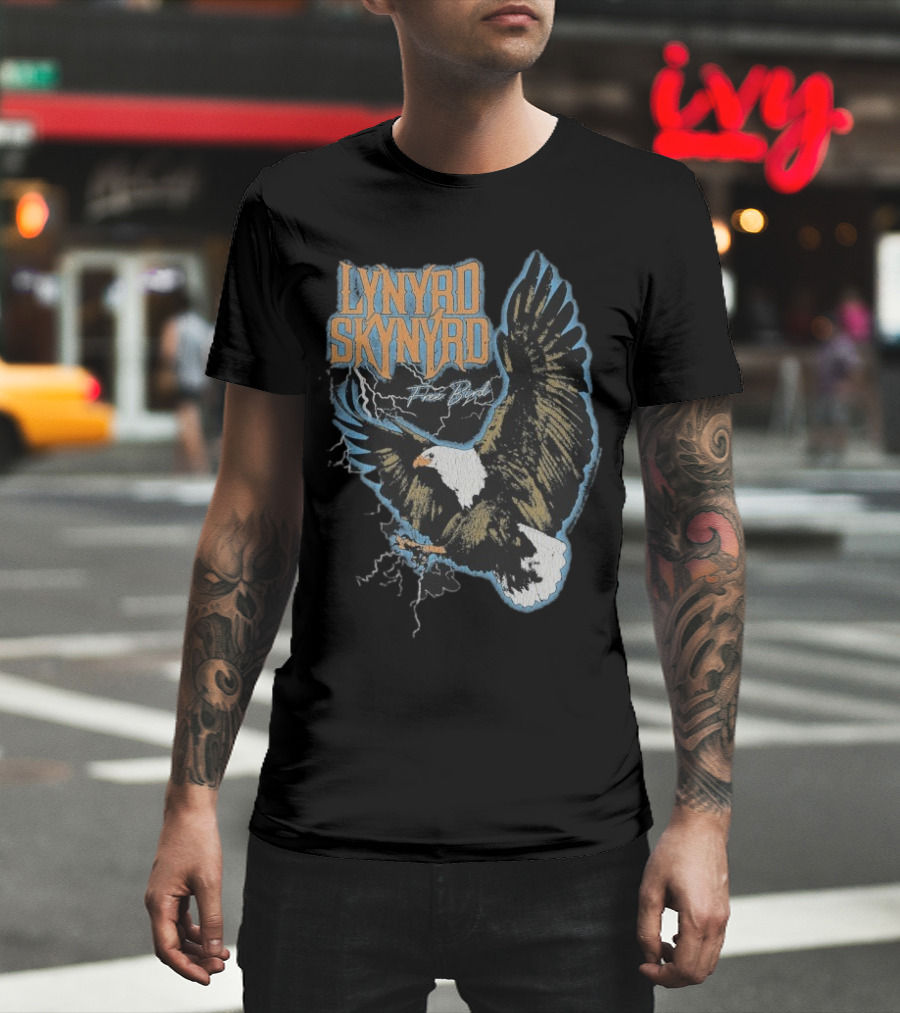 Lynyrd Skynyrd Free Bird Lightning Eagle Vintage Style T-Shirt