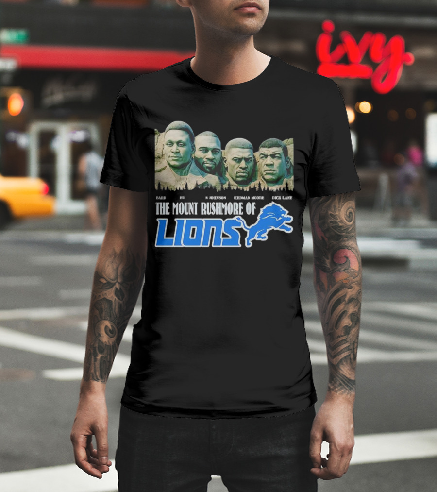 The Mount Rushmore Of Lions Sanders Johnson Moore Lane T-Shirt