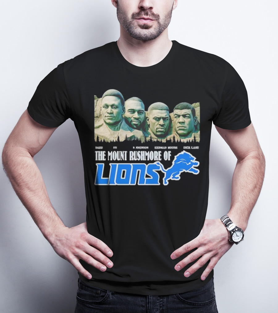 The Mount Rushmore Of Lions Sanders Johnson Moore Lane T-Shirt
