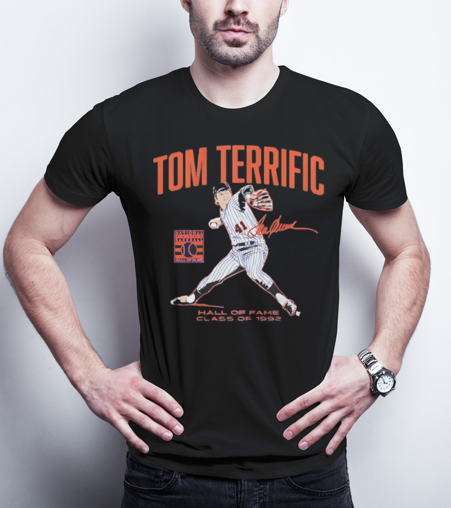 Tom Terrific National Baseball Hall Of Fame 1992 Class Signature T-Shirt