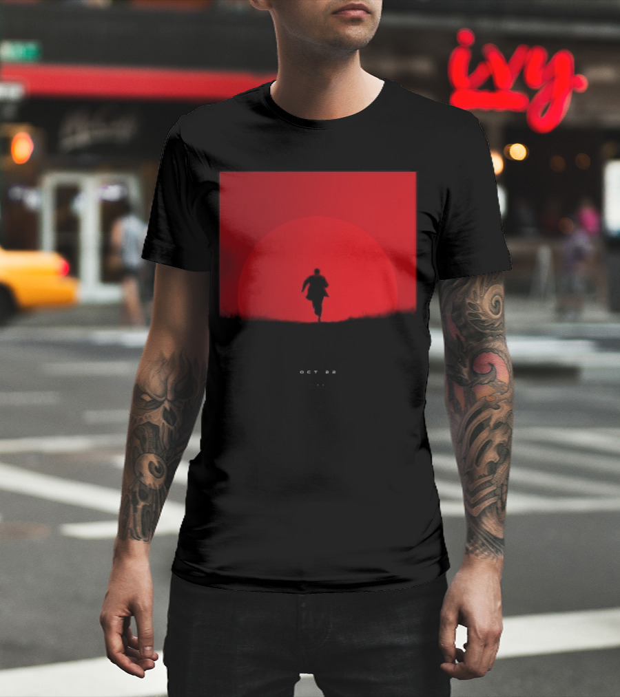 Tycho Scott Hansen October 22 2025 Running Figure Red Circle T-Shirt