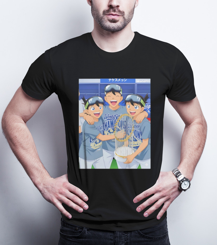 World Series Champions Dodgers Anime Celebration Dodgers Stadium 2025 T-Shirt