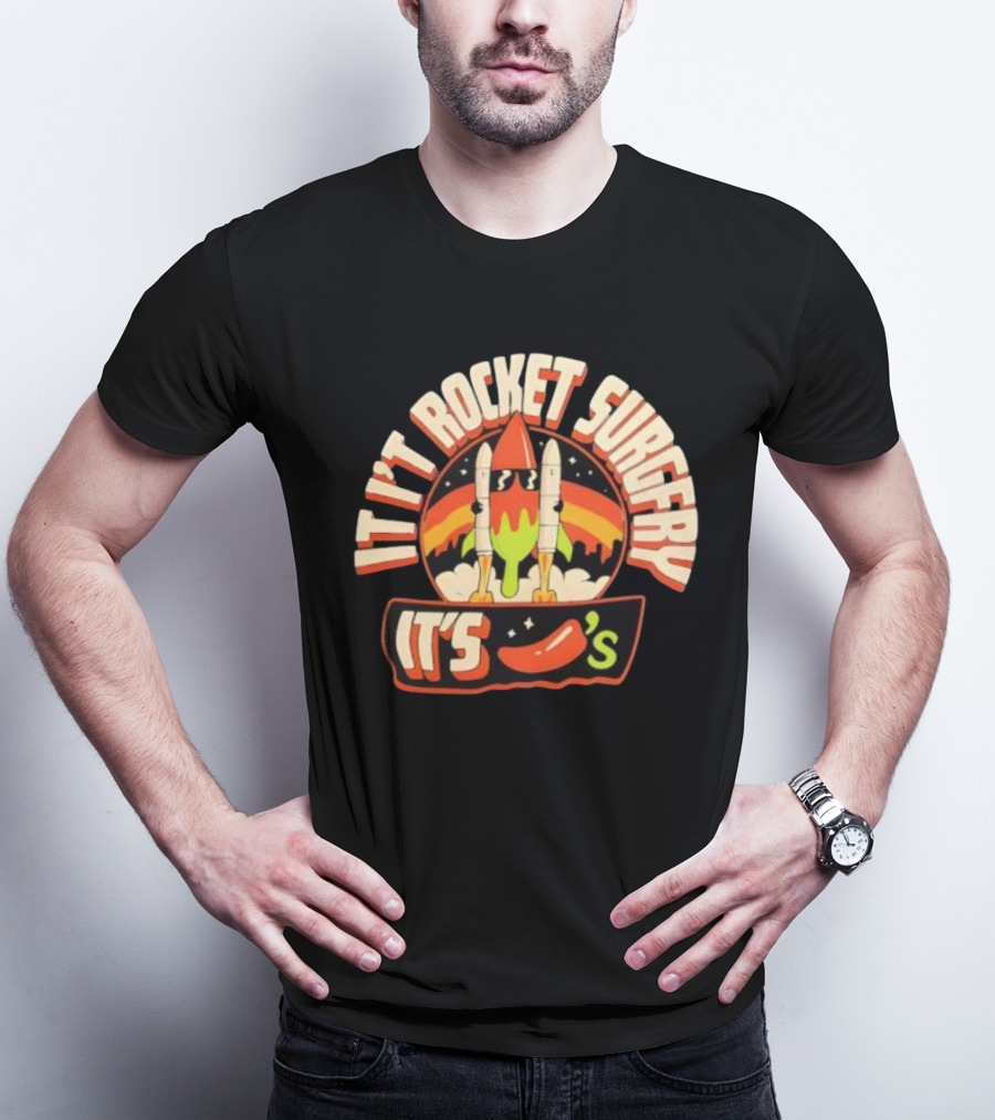 It's Rocket Surgery It's Chili Fiesta Retro Rockets T-Shirt