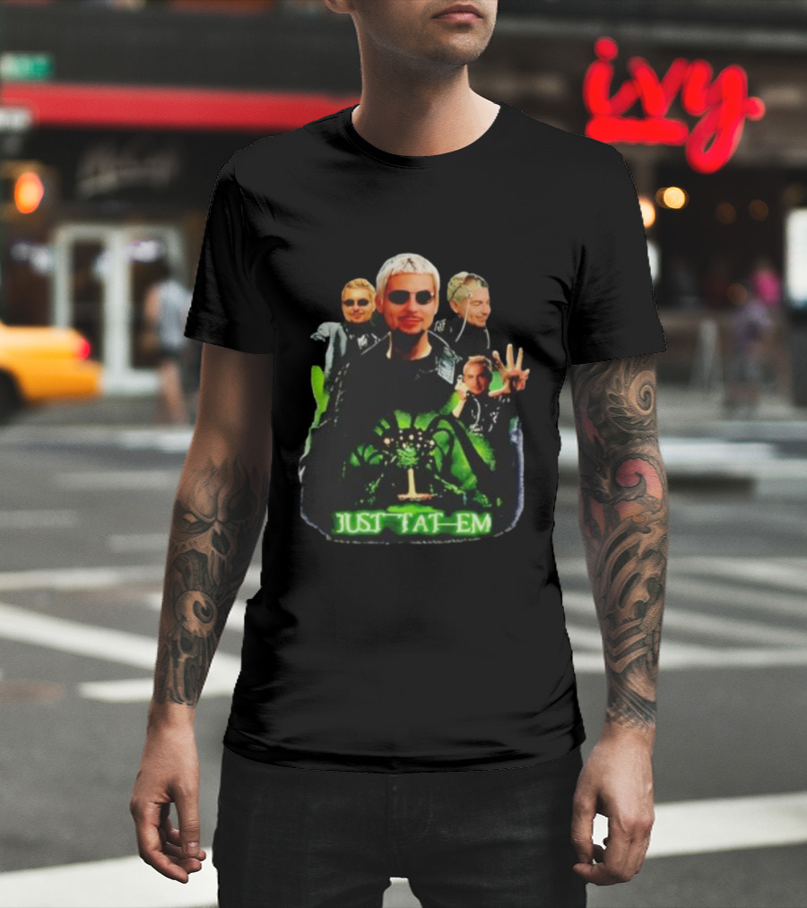 Justin Barona Just Tat Em Matrix Parody 90s Pop Culture T-Shirt