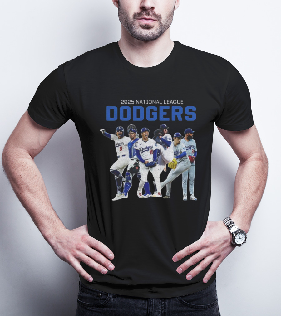 2025 National League Dodgers Champions Players T-Shirt