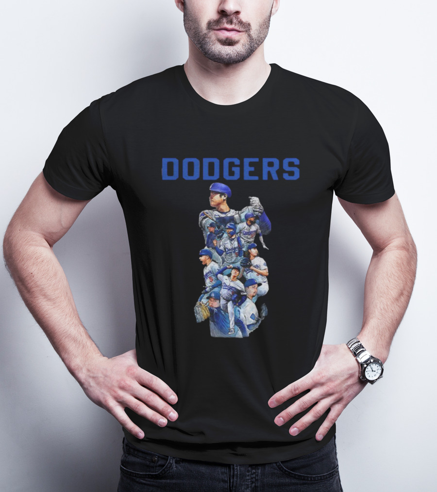 Los Angeles Dodgers 2025 World Series Champions Players Cartoon T-Shirt
