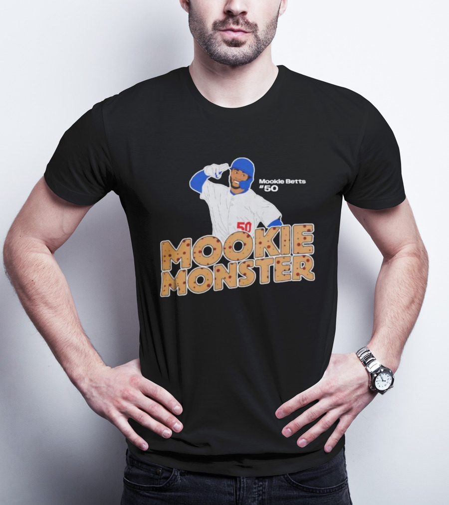 Los Angeles Dodgers Mookie Betts Mookie Monster #50 2025 World Series Champions T-Shirt