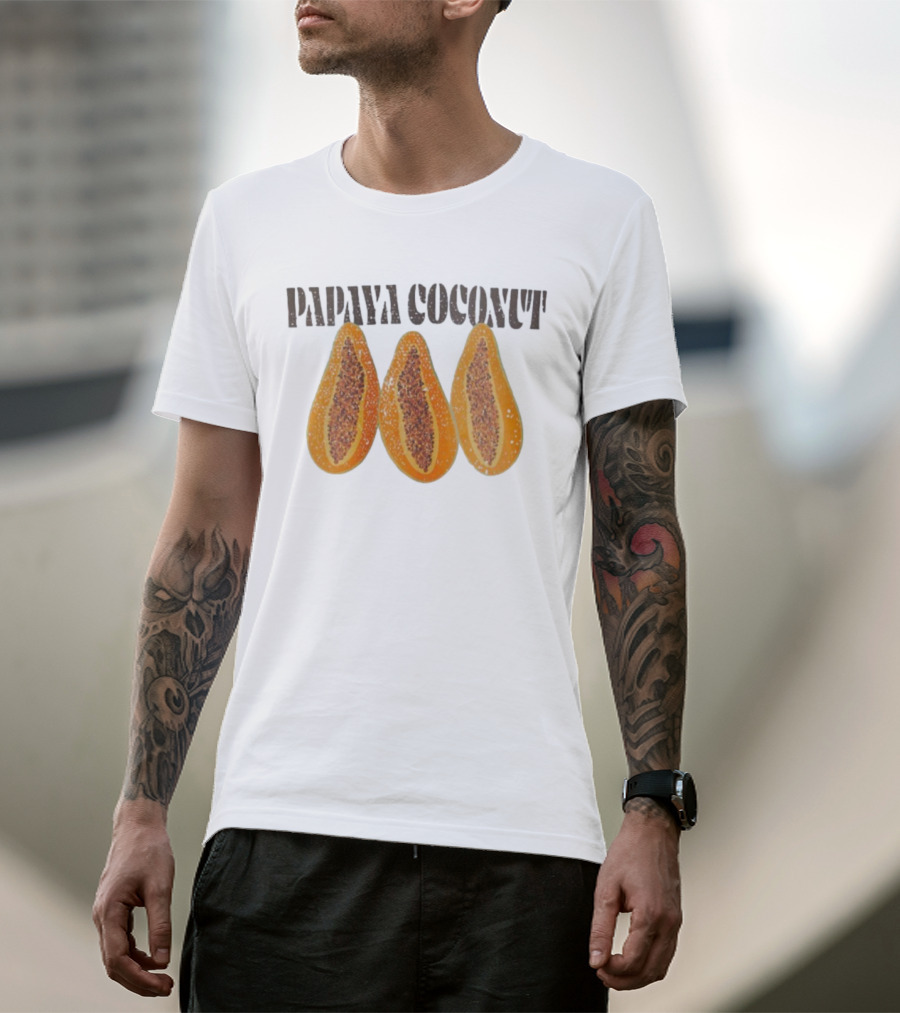 Papaya Coconut Three Halved Papayas T-Shirt