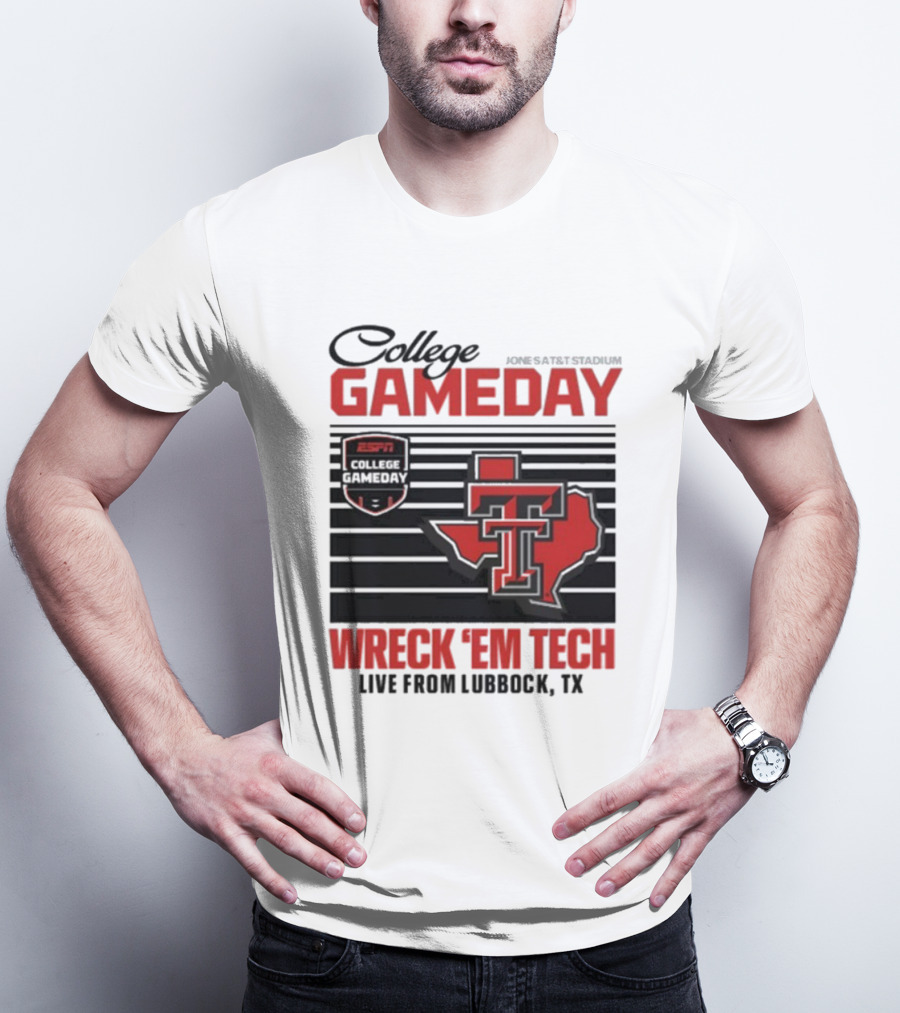 Texas Tech Gameday Wreck 'Em Jones AT&T Stadium ESPN College 2025 T-Shirt