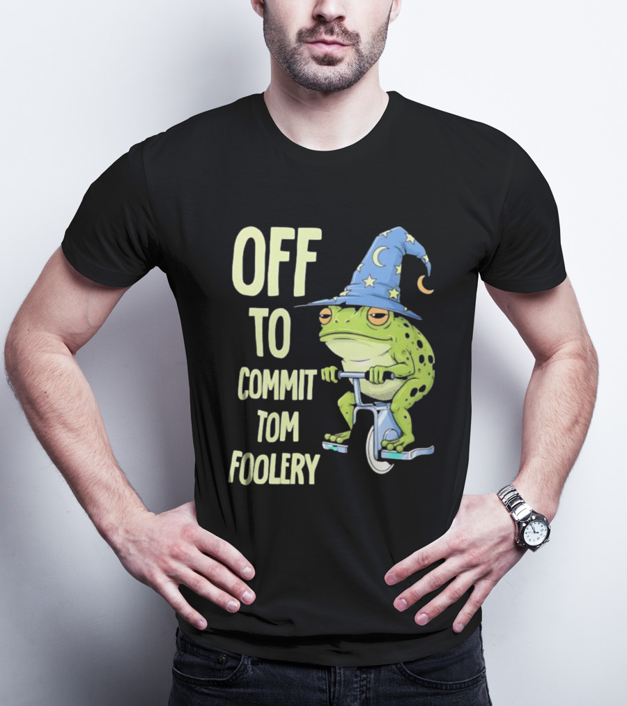 Frog Wizard On Unicycle Off To Commit Tom Foolery Lupin Hat T-Shirt