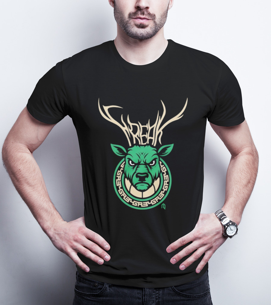 Milwaukee Bucks Deer Freak NBA Mascot Antlers T-Shirt