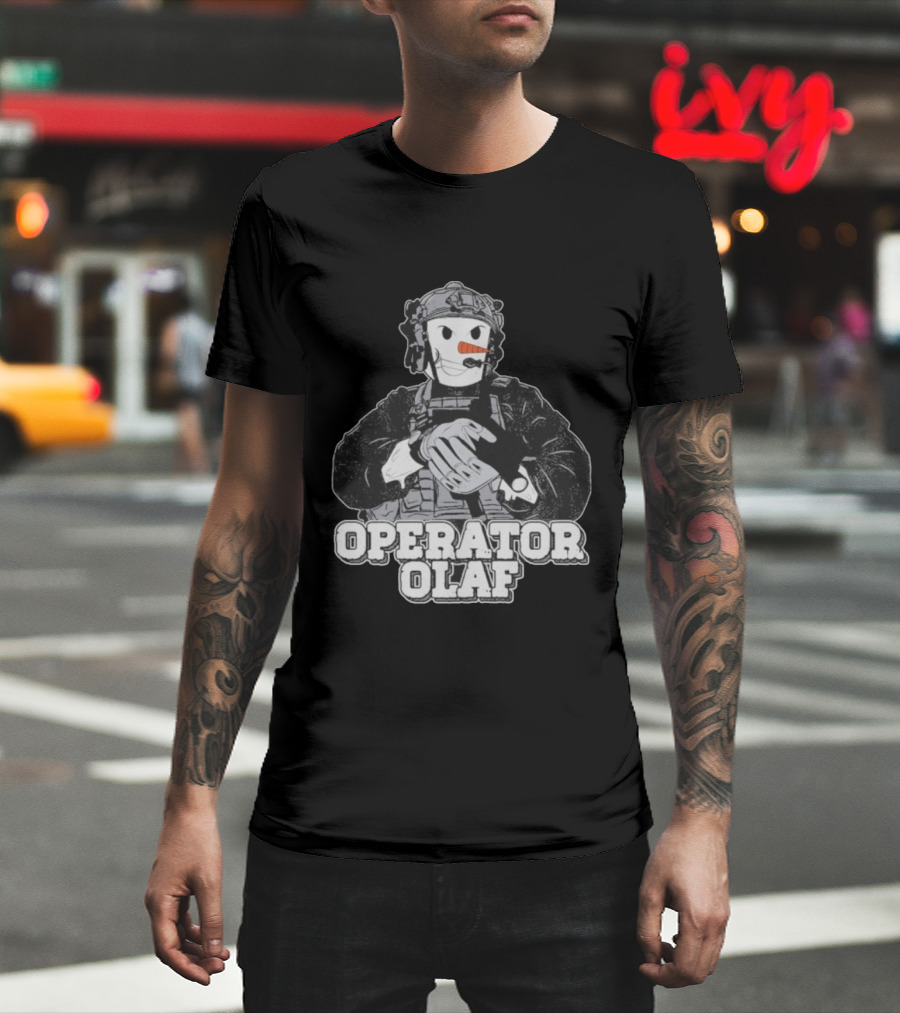 Operator Olaf Tactical Snowman Christmas T-Shirt