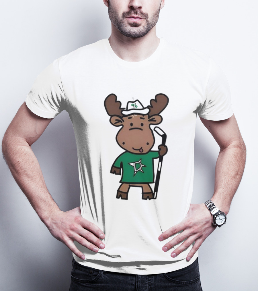 Doodle Moose Has Entered The Chat Dallas Stars Hockey Fan Art T-Shirt