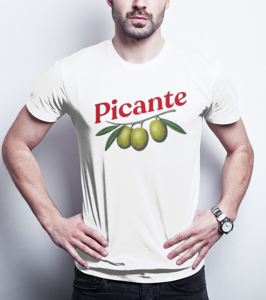 Picante Olive Trio With Branch Design T-Shirt