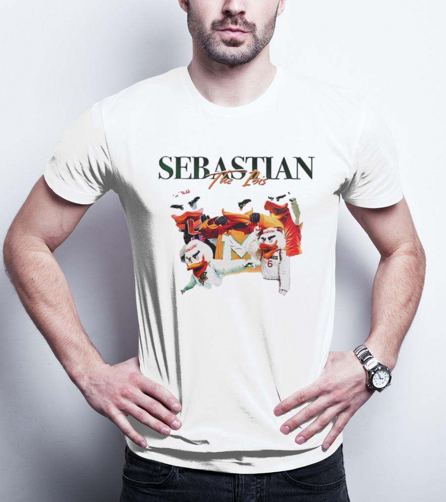 Miami Hurricanes Sebastian The Ibis Basketball Team Spirit T-Shirt
