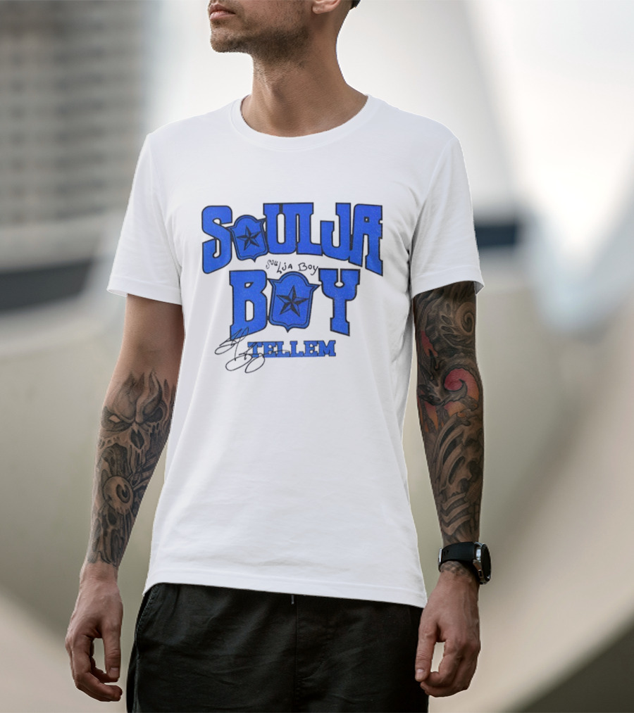 Soulja Boy Tellem Blue Star Signature Halloween Vintage T-Shirt