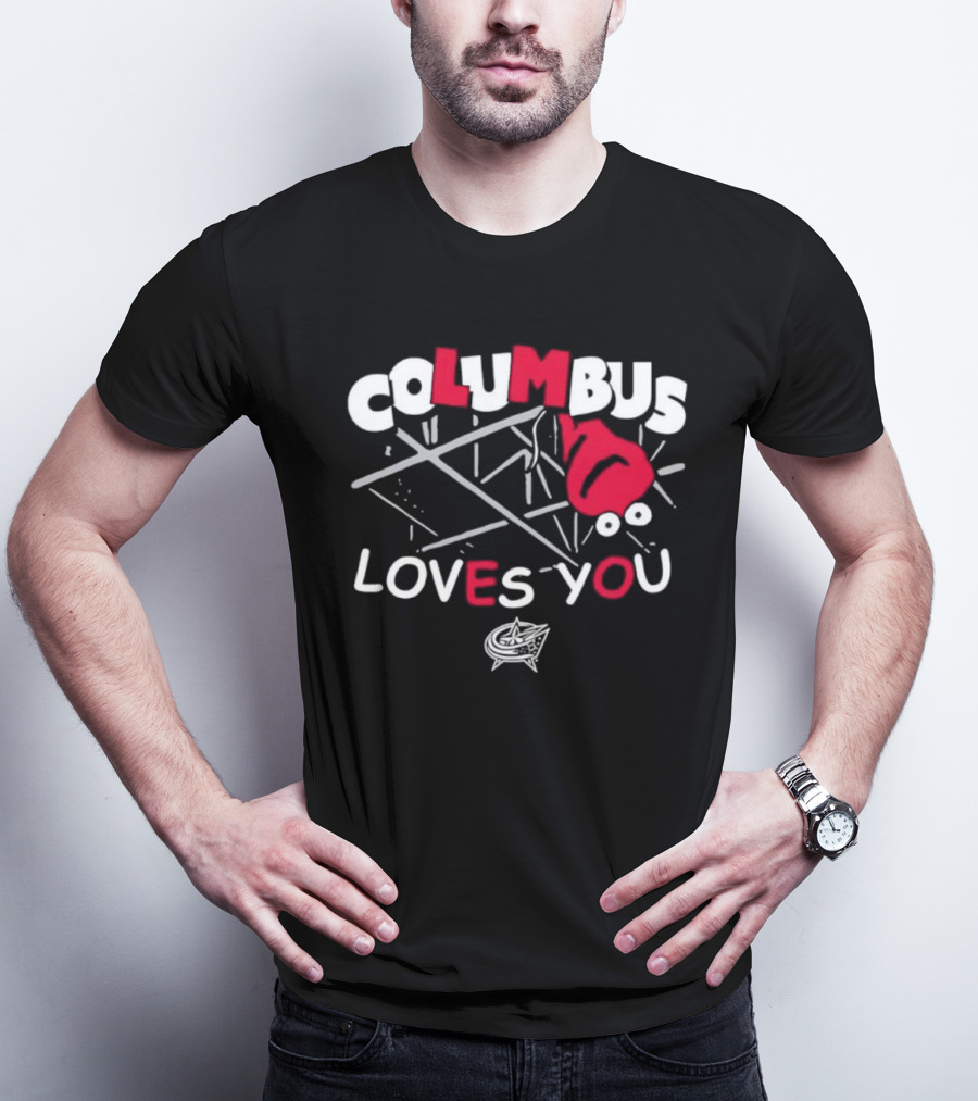 Columbus Loves You Santa Hat Christmas Style T-Shirt