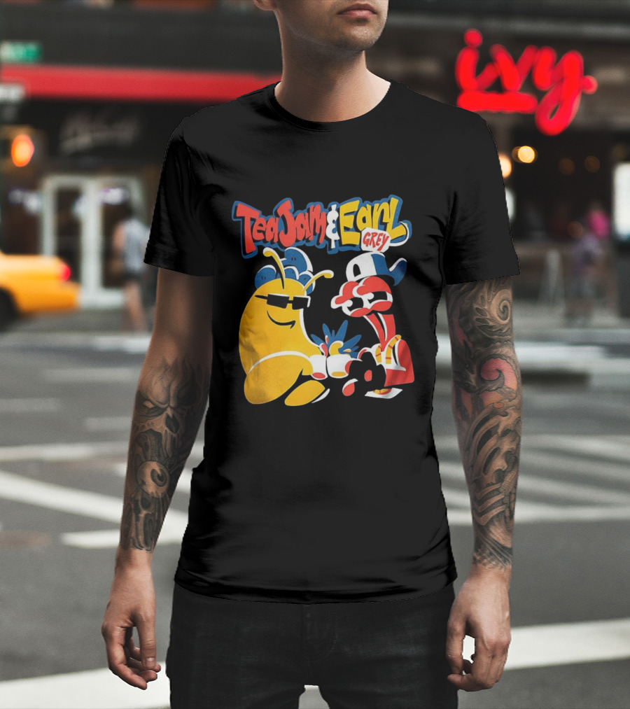 Tea Jam And Earl Grey Nostalgic Video Game Tribute T-Shirt