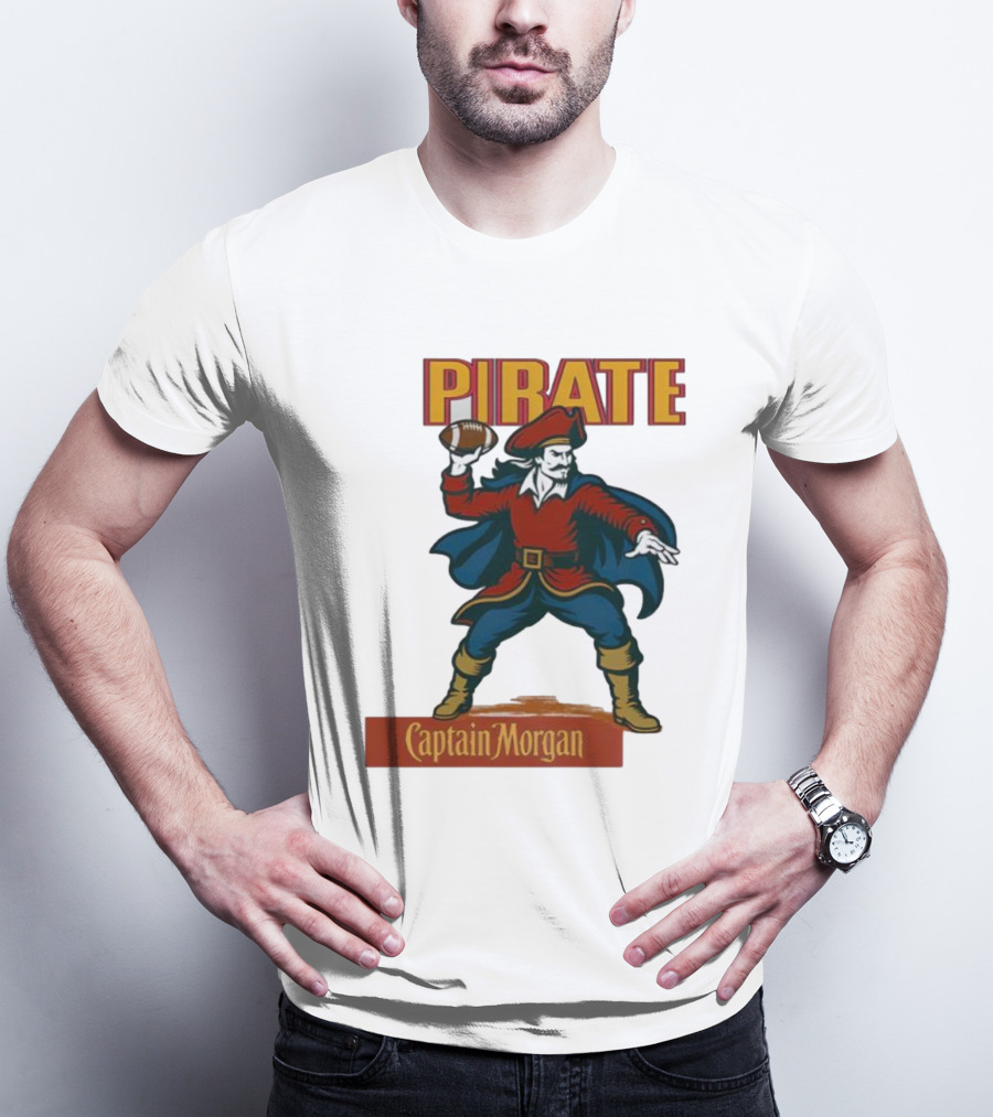 Captain Morgan Pirate Football Throwback T-Shirt