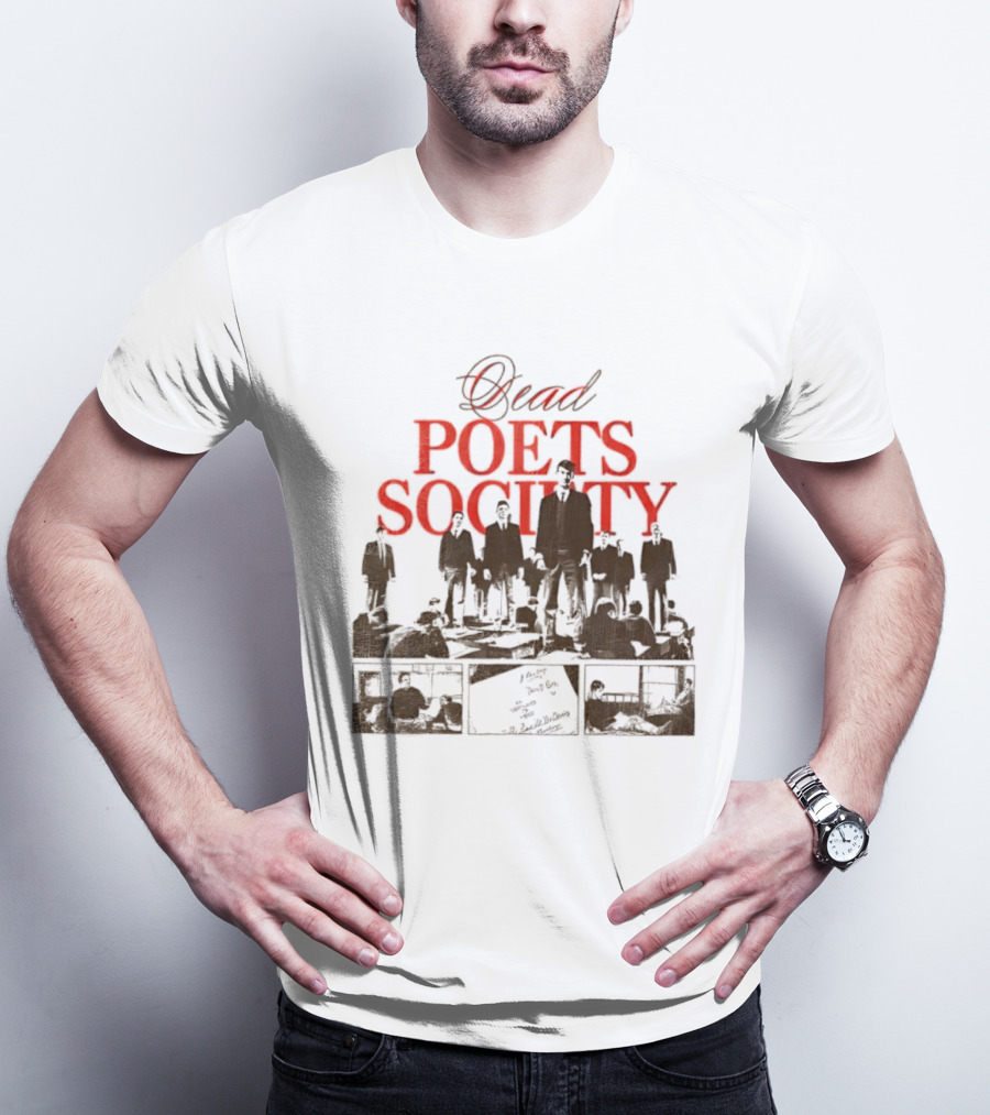 Dead Poets Society 1989 Film Iconic Group Silhouette T-Shirt