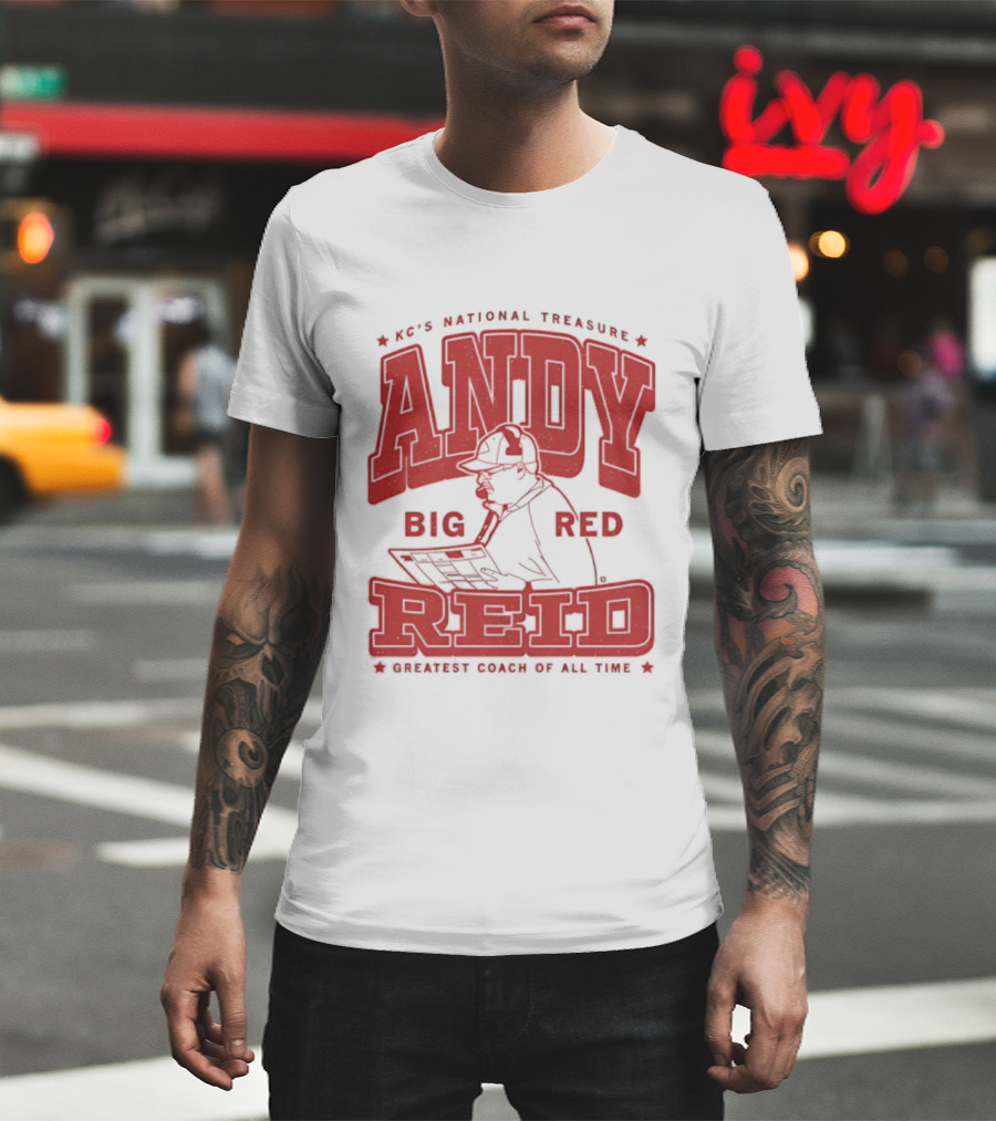 KC's National Treasure Andy Big Red Reid Greatest Coach Of All Time T-Shirt