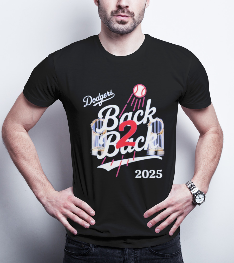 Dodgers Back 2 Back 2025 World Series Championship MLB T-Shirt