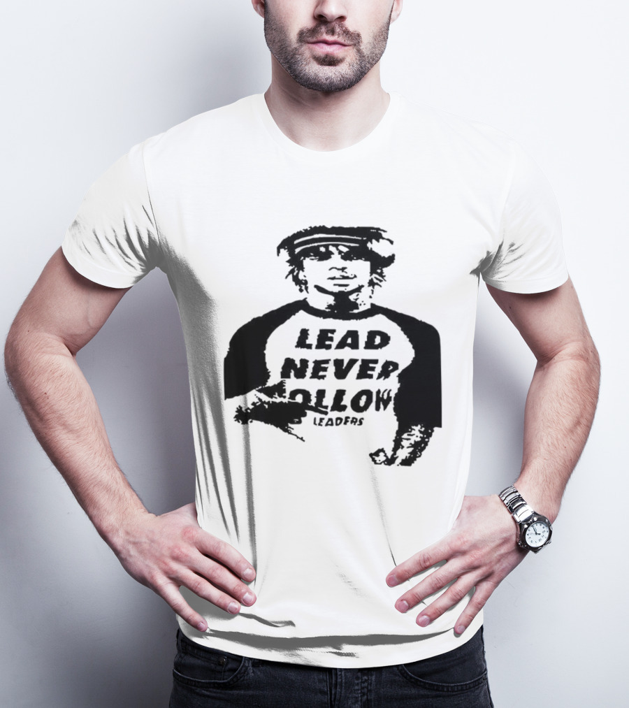 Lead Never Follow Leaders Graphic Illustration Tee T-Shirt