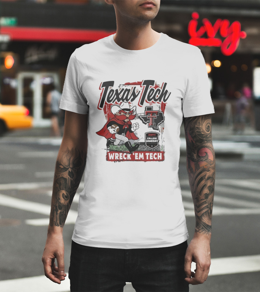 Texas Tech Red Raiders Wreck ‘Em Tech Gameday Mascot ESPN College T-Shirt