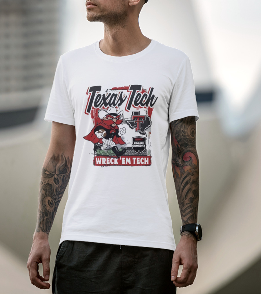 Texas Tech Red Raiders Wreck ‘Em Tech Gameday Mascot ESPN College T-Shirt