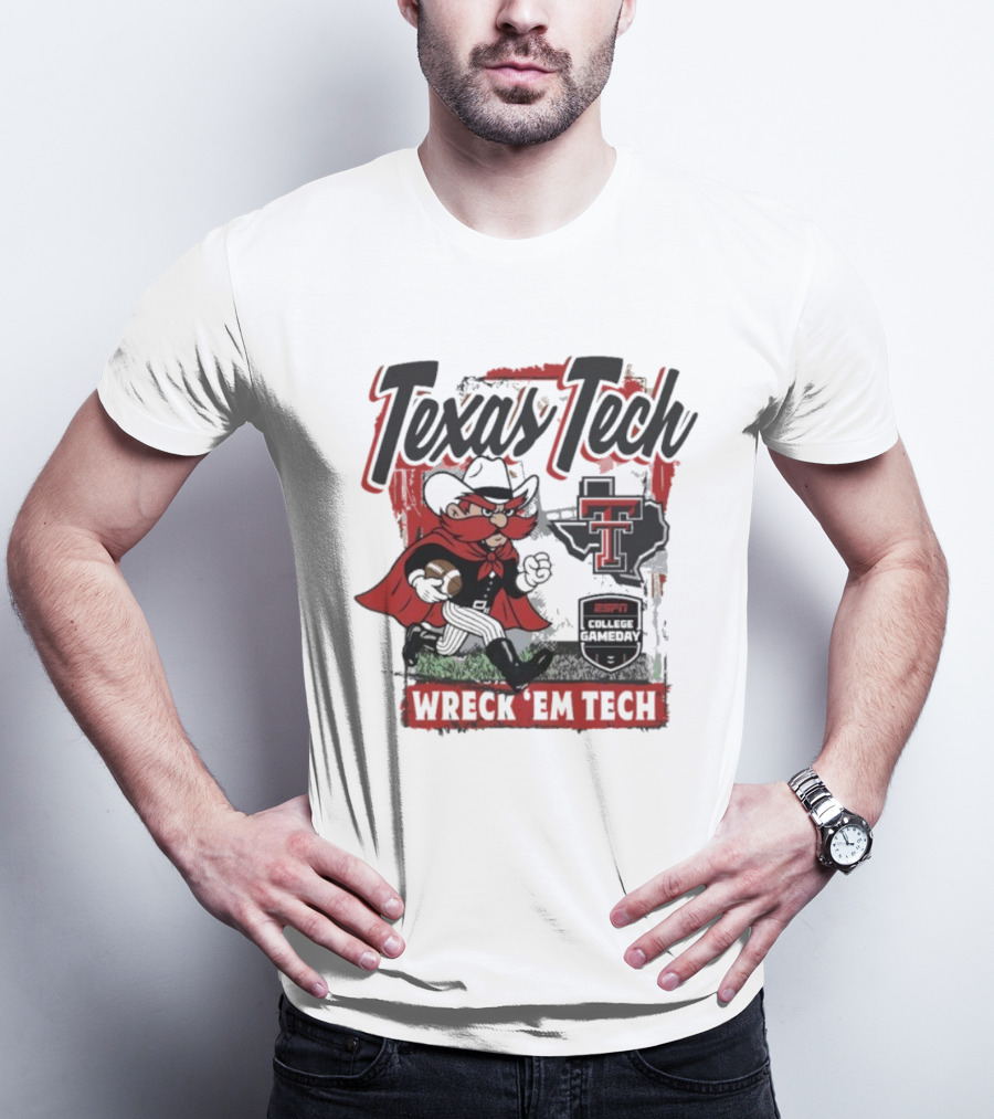Texas Tech Red Raiders Wreck ‘Em Tech Gameday Mascot ESPN College T-Shirt