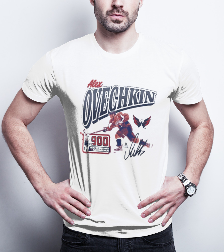 Alexander Ovechkin 900 Goals Legacy Signature Washington Capitals T-Shirt