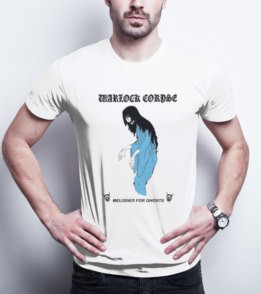 Warlock Corpse Melodies For Ghosts Eerie Blue Spirit Apparition T-Shirt