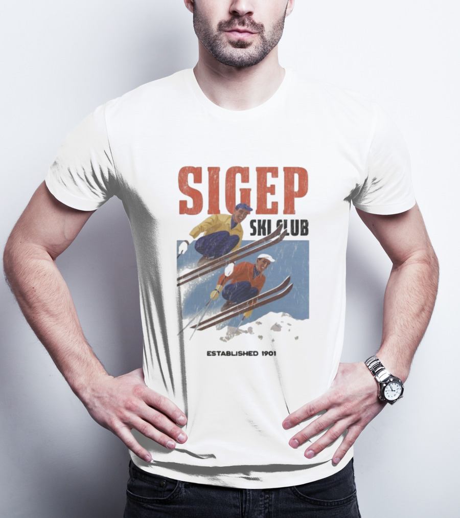 SIGEP Ski Club Est 1901 Sigma Phi Epsilon Retro Style T-Shirt