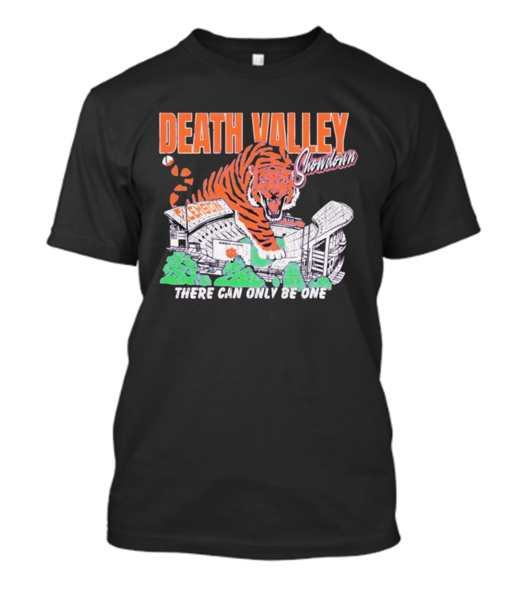 Clemson Tigers Death Valley Showdown There Can Only Be One Memorial Stadium T-Shirt
